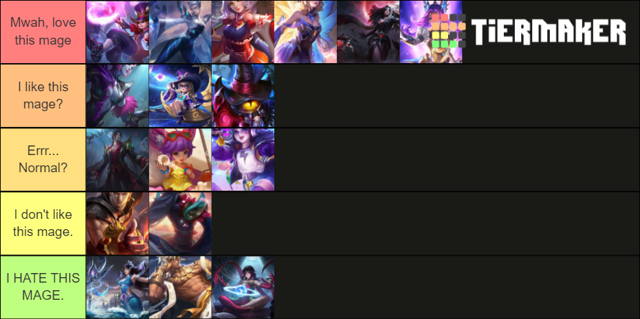 Mobile Legends (Mage)! Tier List (Community Rankings) - TierMaker