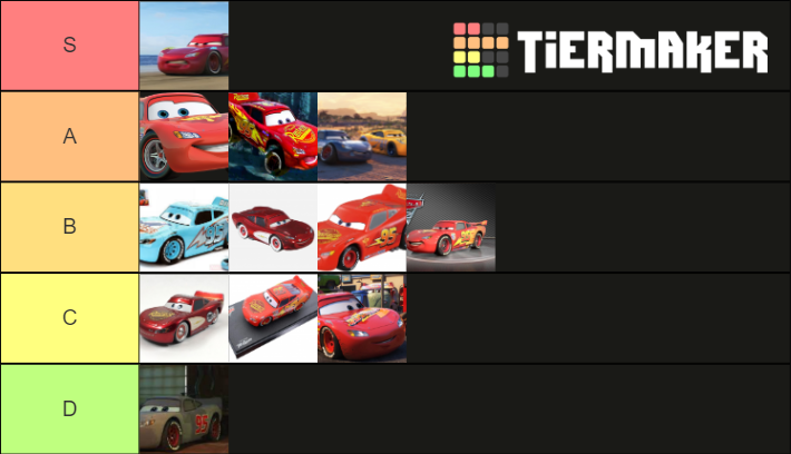 cars lightning mcqueen paintjobs Tier List (Community Rankings) - TierMaker