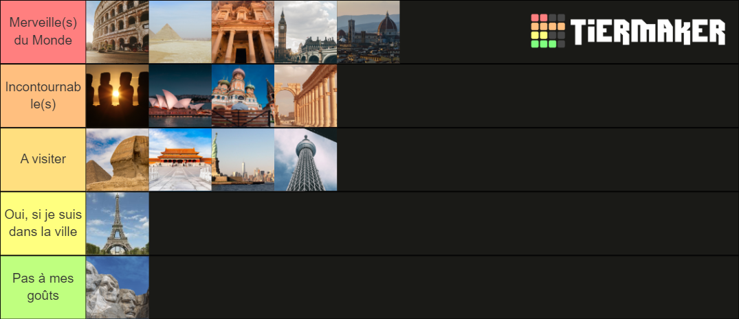 Monuments Tier List (Community Rankings) - TierMaker