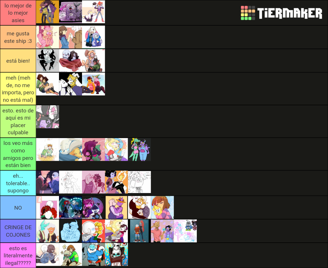 undertale ships (most complete/ no aus included) Tier List (Community ...