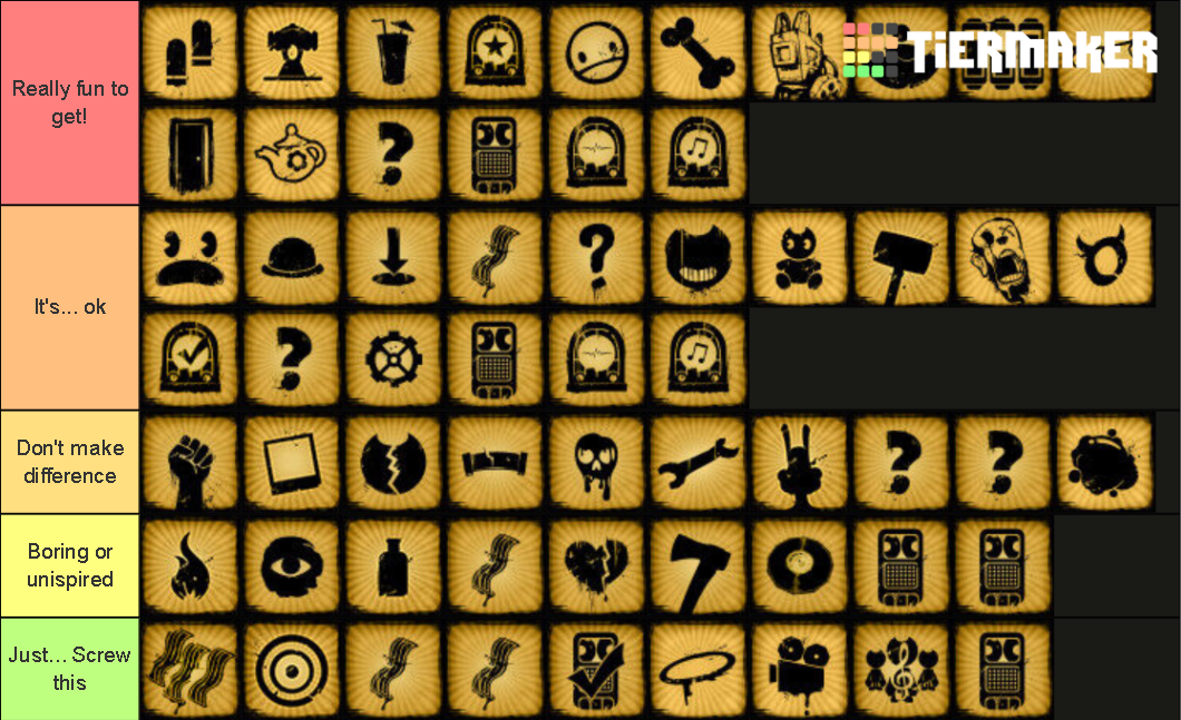 Bendy and the Ink Machine Achievements Tier List (Community Rankings ...