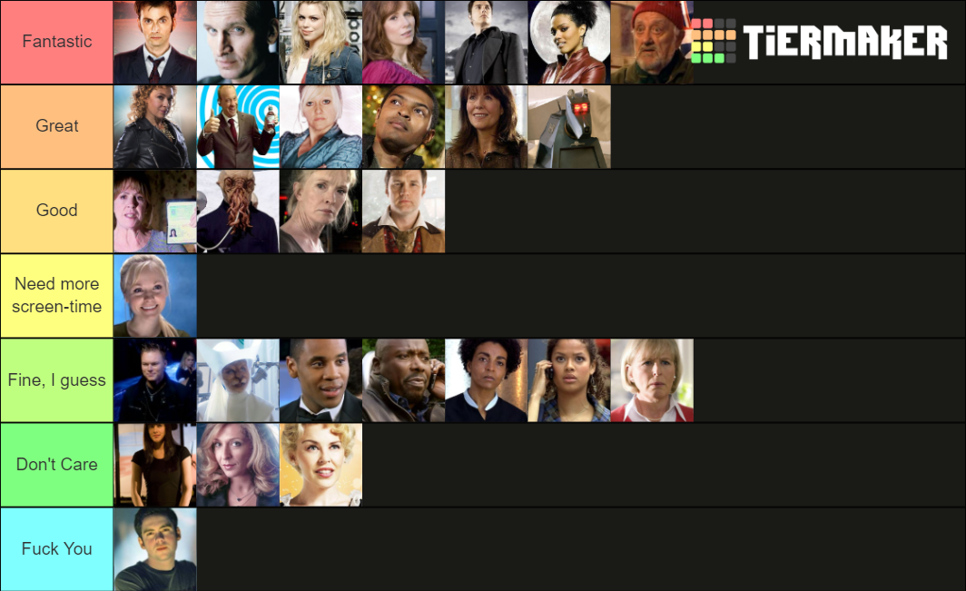 RTD Era Doctor Who Characters Tier List (Community Rankings) - TierMaker
