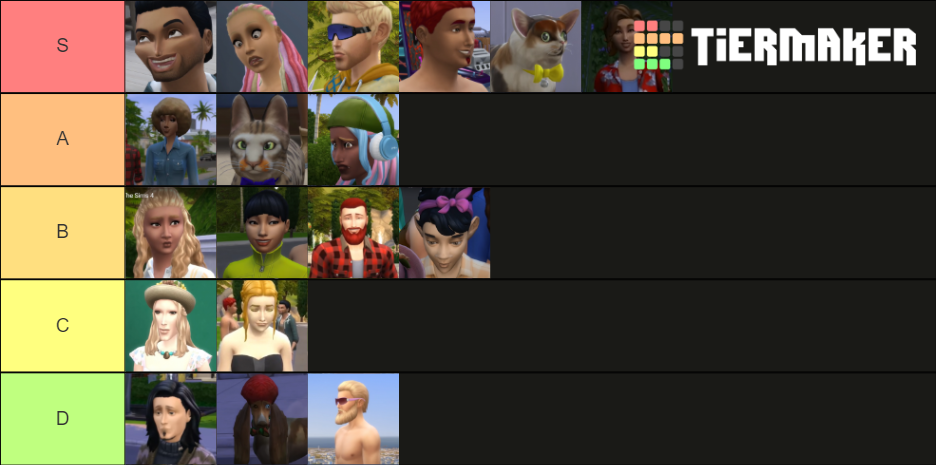 graystillplays sims 4 sims Tier List (Community Rankings) - TierMaker