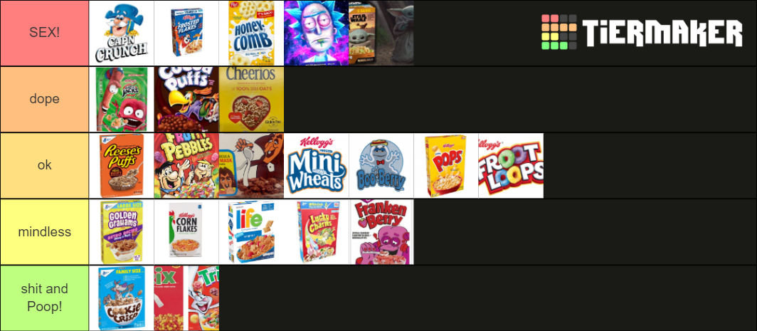 CREAL TIER LIST!!!!!!! Tier List (Community Rankings) - TierMaker