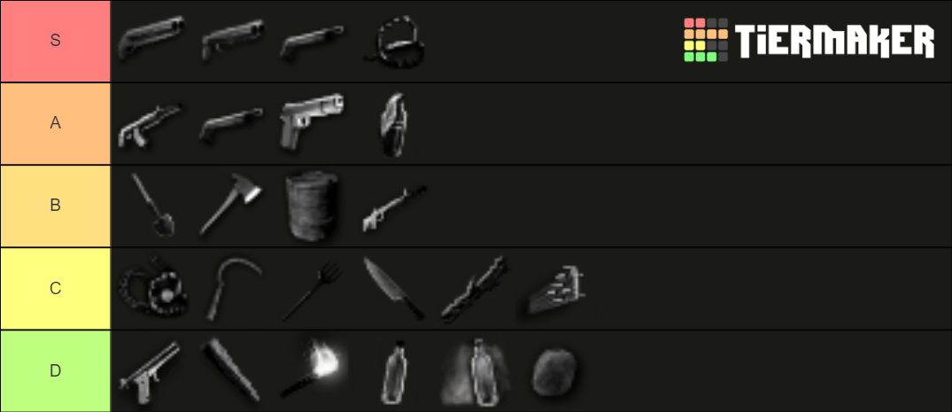 Darkwood Weapons Tier List (Community Rankings) - TierMaker