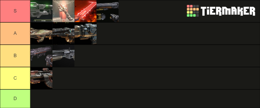 DOOM: Eternal Weapons Tier List (Community Rankings) - TierMaker