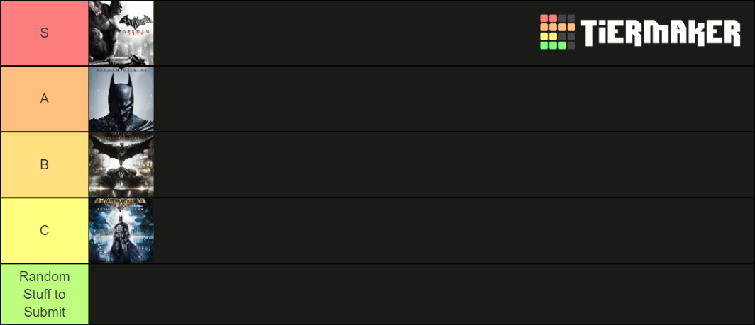 Batman Arkham Games Ranked Tier List (Community Rankings) - TierMaker