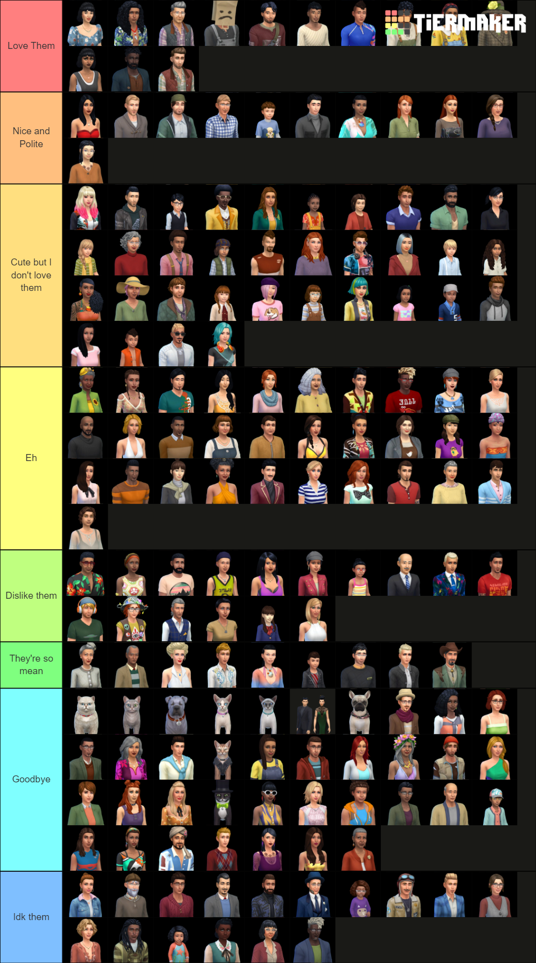 Sims 4 Townies Tier List (Community Rankings) - TierMaker