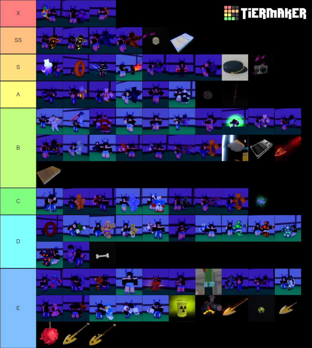 SA Value Tier List (Community Rankings) - TierMaker