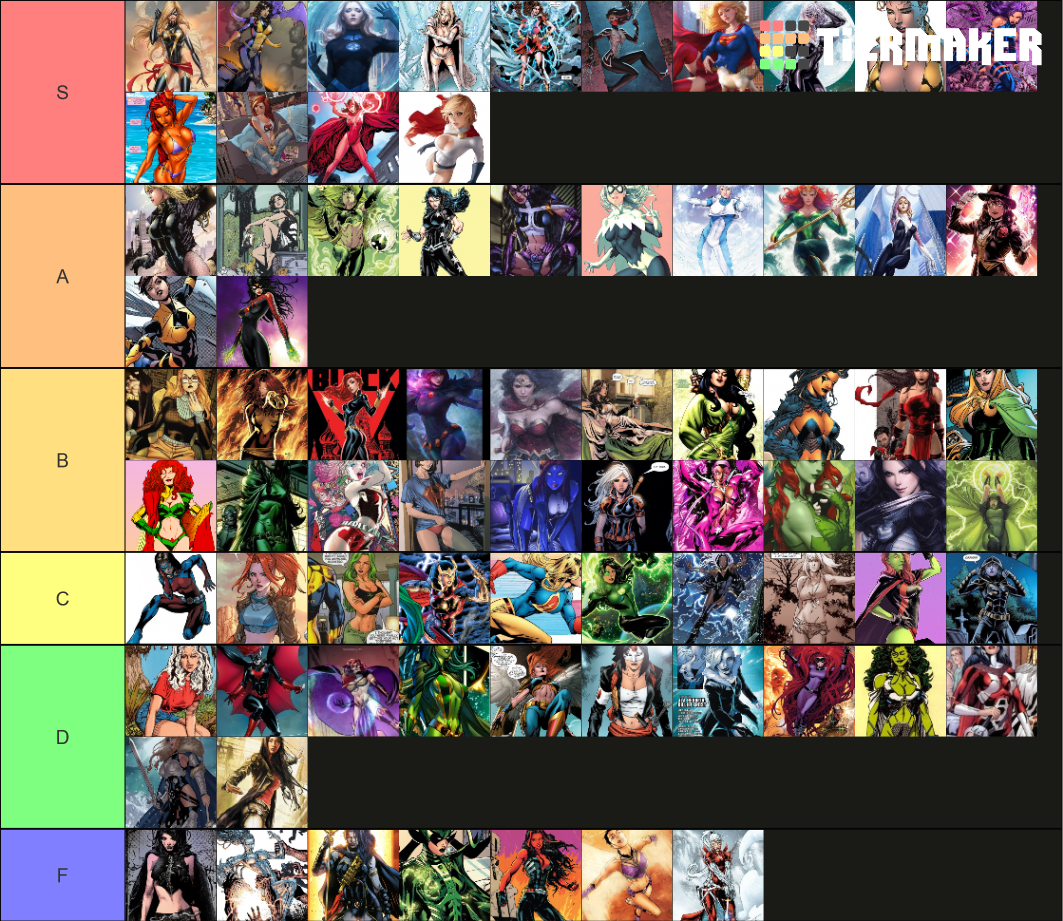 DC/Marvel Female Characters Tier List (Community Rankings) - TierMaker DC/Marvel Female Characters Tier List (Community Rankings) - TierMaker