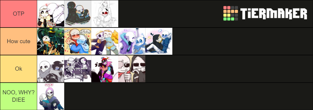 Undertale AU ships Tier List (Community Rankings) - TierMaker