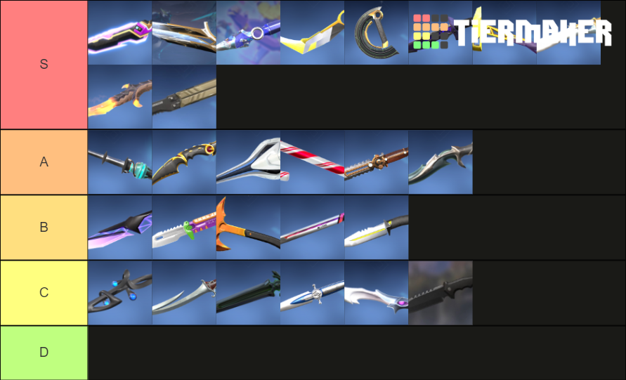 Valorant Knife Skins (Aug 2021) Tier List (Community Rankings) - TierMaker