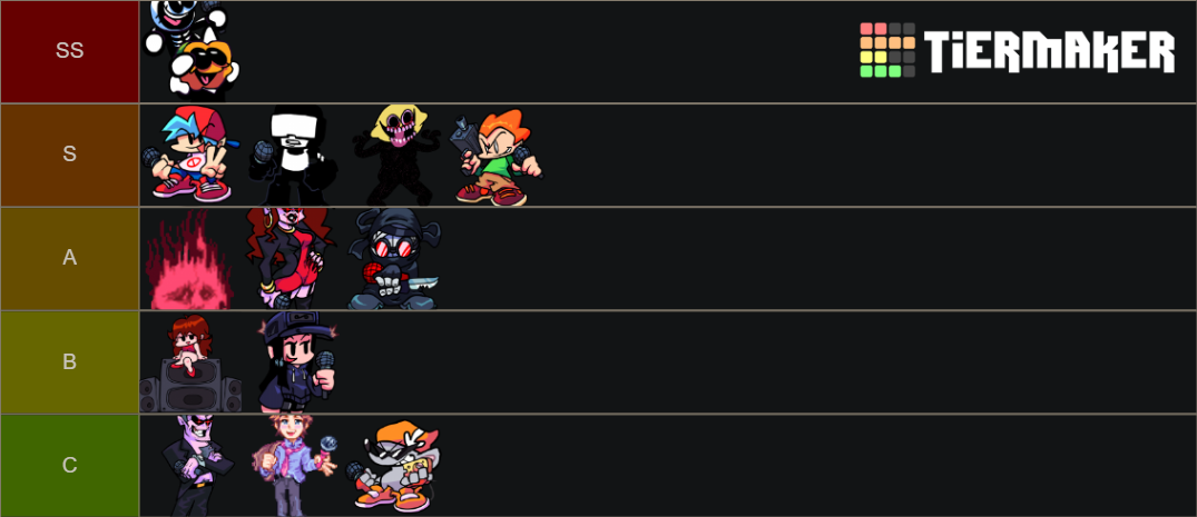 Friday Night Funkin' Characters Tier List (Community Rankings) - TierMaker
