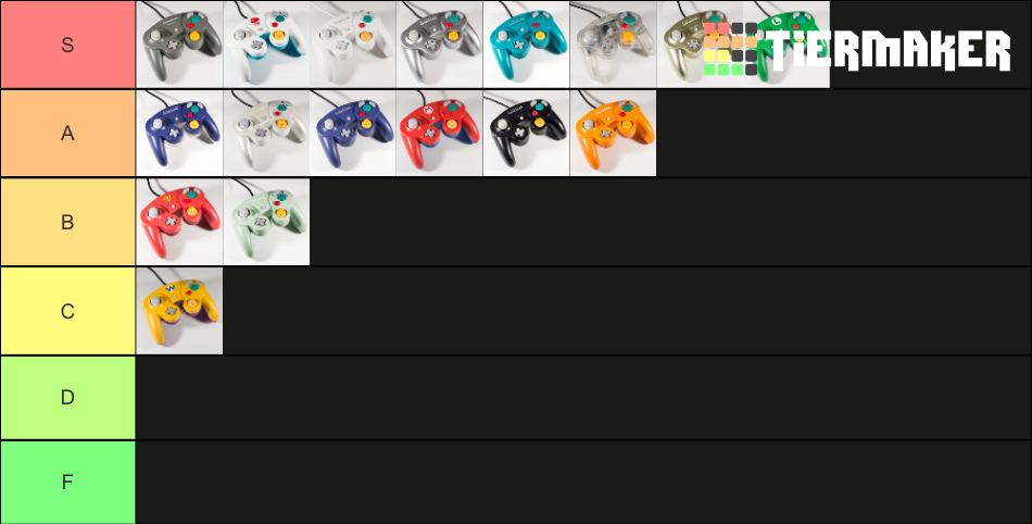 Gamecube Controller Color Tier List (Community Rankings) - TierMaker