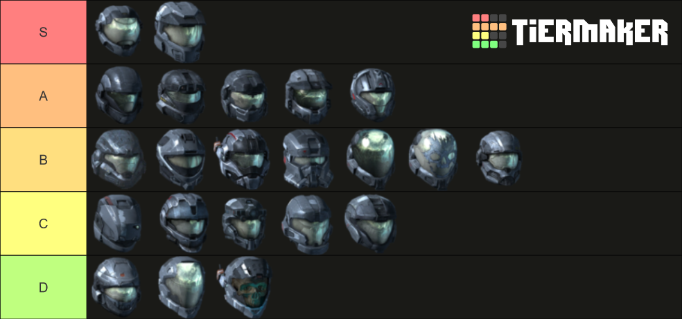 Halo Reach Helmet Tier (MCC) Tier List (Community Rankings) - TierMaker