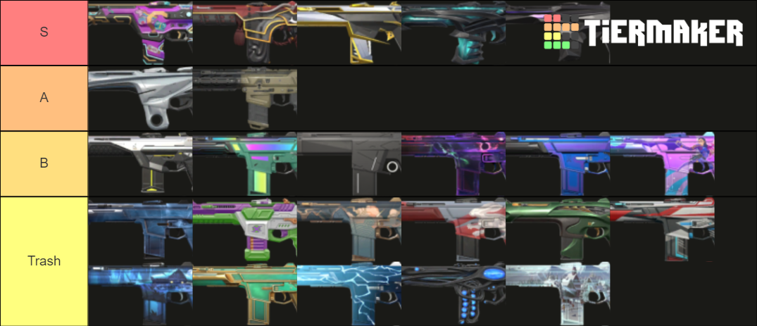 Valorant Phantom Skins Tier List (Community Rankings) - TierMaker