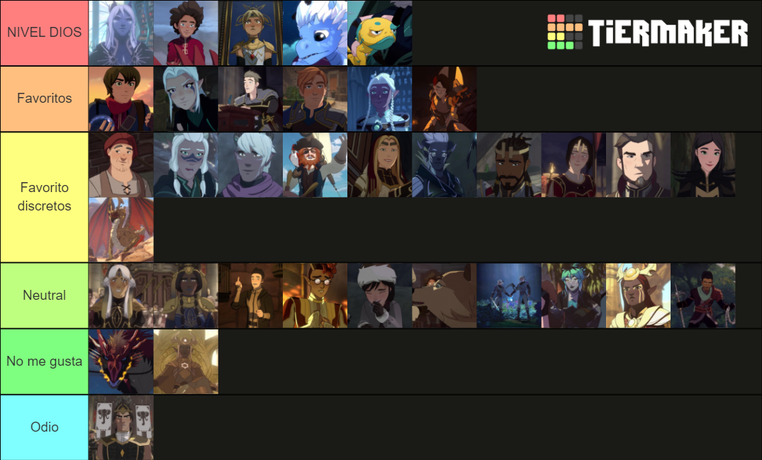 all dragon prince characters Tier List (Community Rankings) - TierMaker