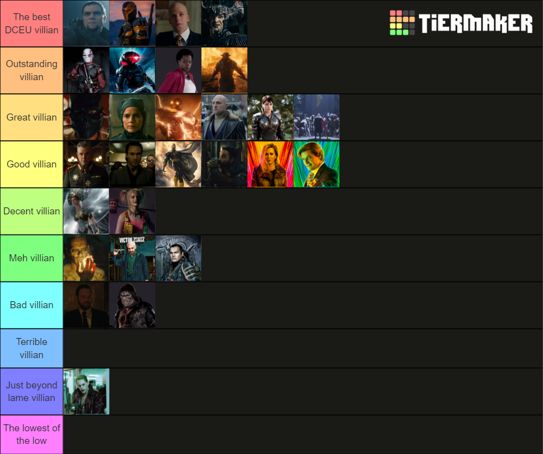 The best DCEU villians Tier List (Community Rankings) - TierMaker
