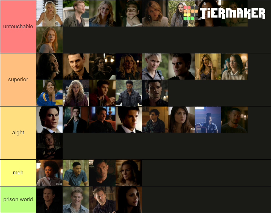 all the characters from the vampire diaries universe Tier List ...