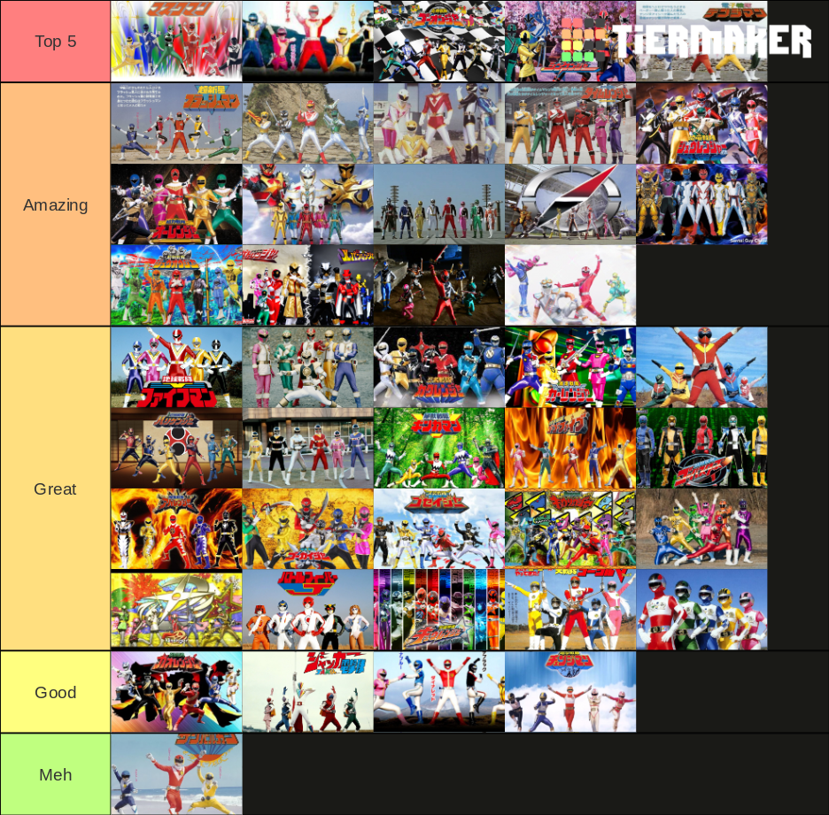 Super Sentai Seasons Tier List (Community Rankings) - TierMaker