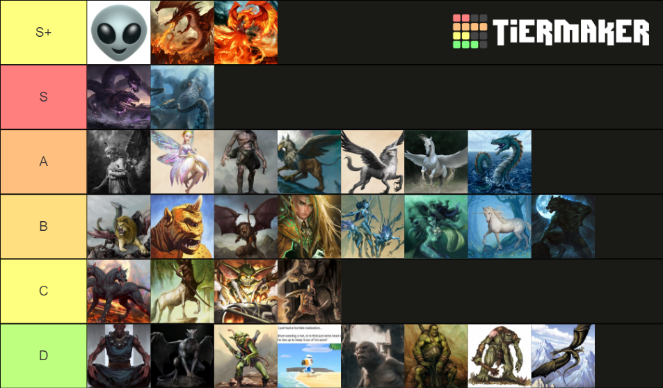 Mythical Creatures Tier List (Community Rankings) - TierMaker