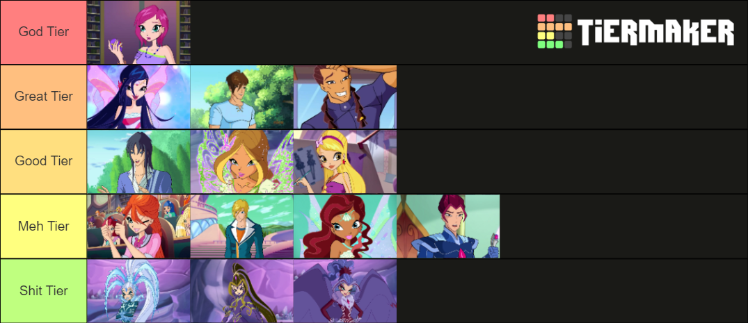 Winx Club Characters Tier List (Community Rankings) - TierMaker