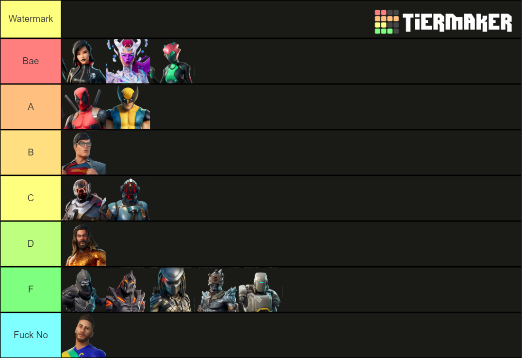 Fortnite Secret Skin Ch2S8 Tier List (Community Rankings) - TierMaker