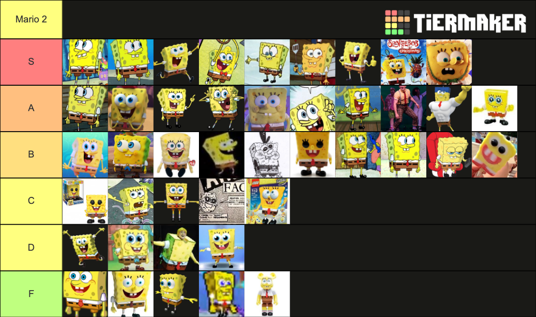 SpongeBob SquarePants Design Tier List (Community Rankings) - TierMaker