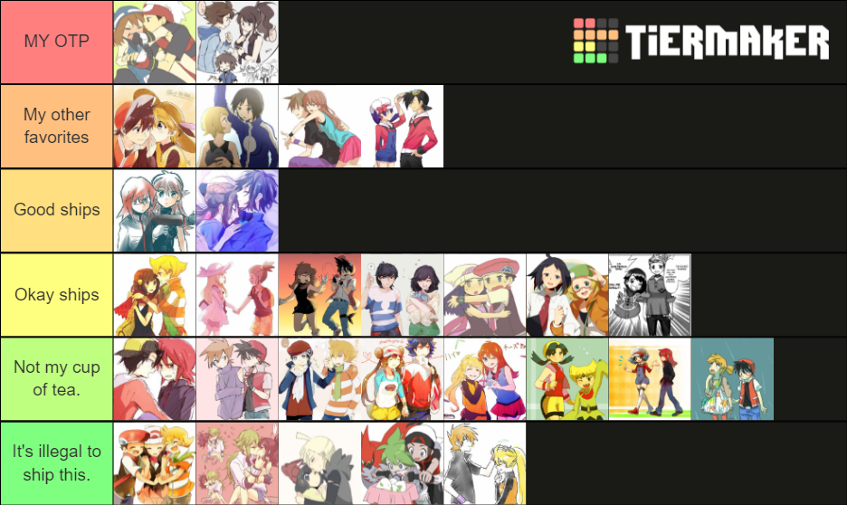 Pokemon Special (Pokespe) Ships Tier List (Community Rankings) - TierMaker