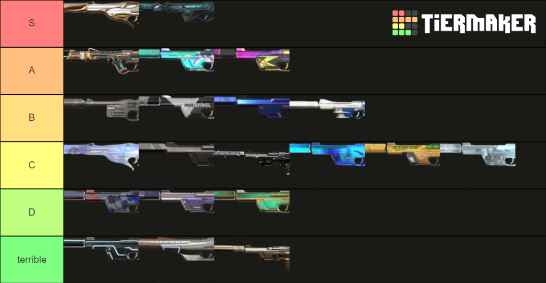 Valorant Ghost Skin Tier List (Community Rankings) - TierMaker