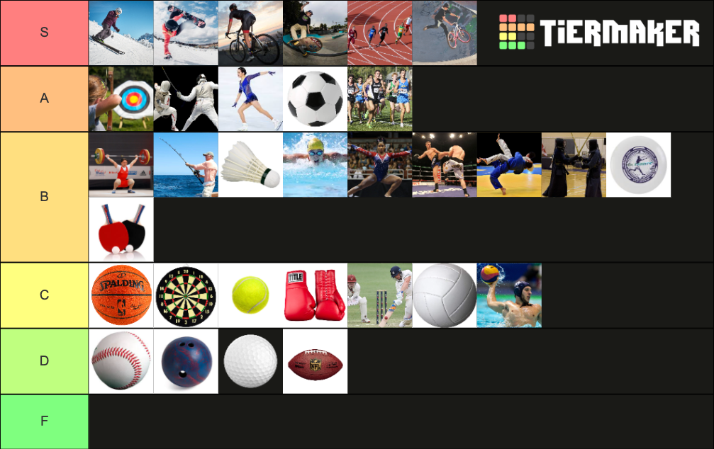 Ultimate Sports Tier List (Community Rankings) - TierMaker