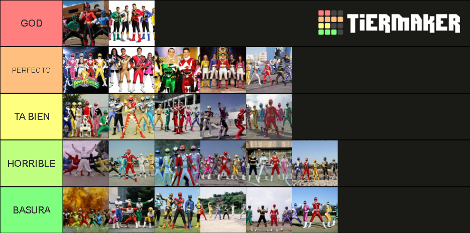 Power Ranger Team/Costume Best Ranked Tier List (Community Rankings ...