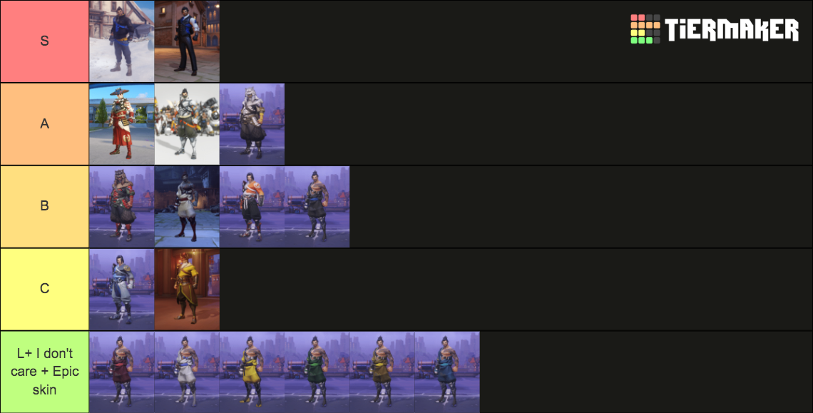 Overwatch Hanzo Skins Ranked Tier List (Community Rankings) - TierMaker