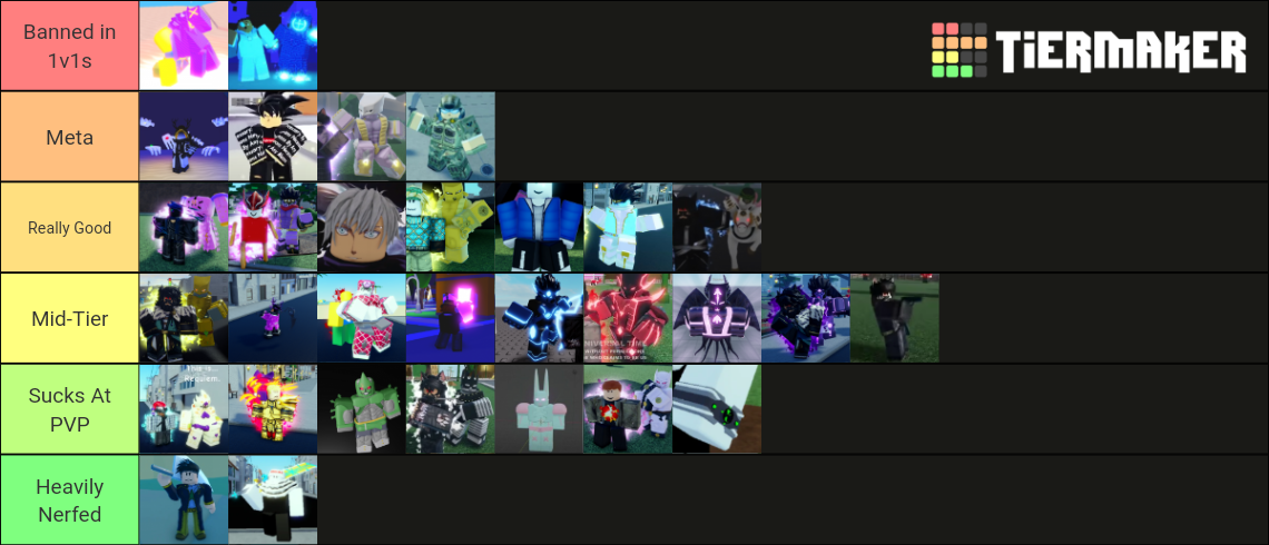 AUT 1V1 TIERLIST by Flames Kiwii Tier List (Community Rankings) - TierMaker