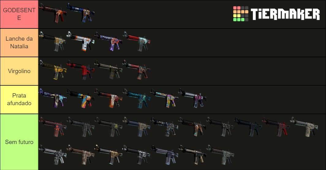 M4 CSGO Skins 2021 Tier List (Community Rankings) - TierMaker