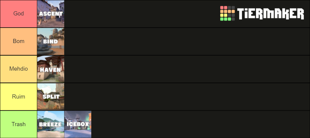 Valorant Maps Tier List (Community Rankings) - TierMaker