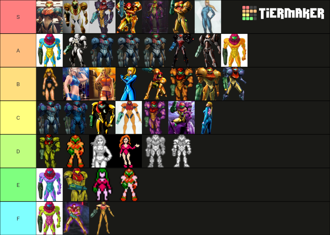 All Samus Aran Suits (9/9/21) Tier List (Community Rankings) - TierMaker