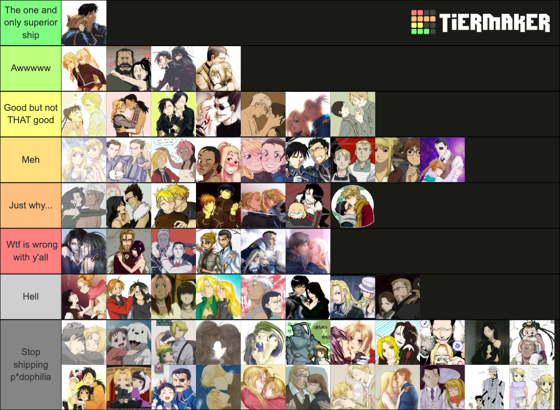 Fullmetal Alchemist Ships Tier List (Community Rankings) - TierMaker