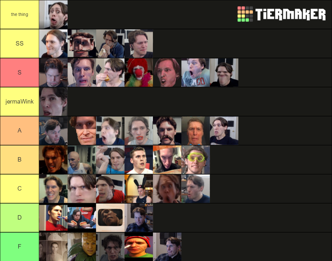 Jerma Faces (Updated) Tier List (Community Rankings) - TierMaker
