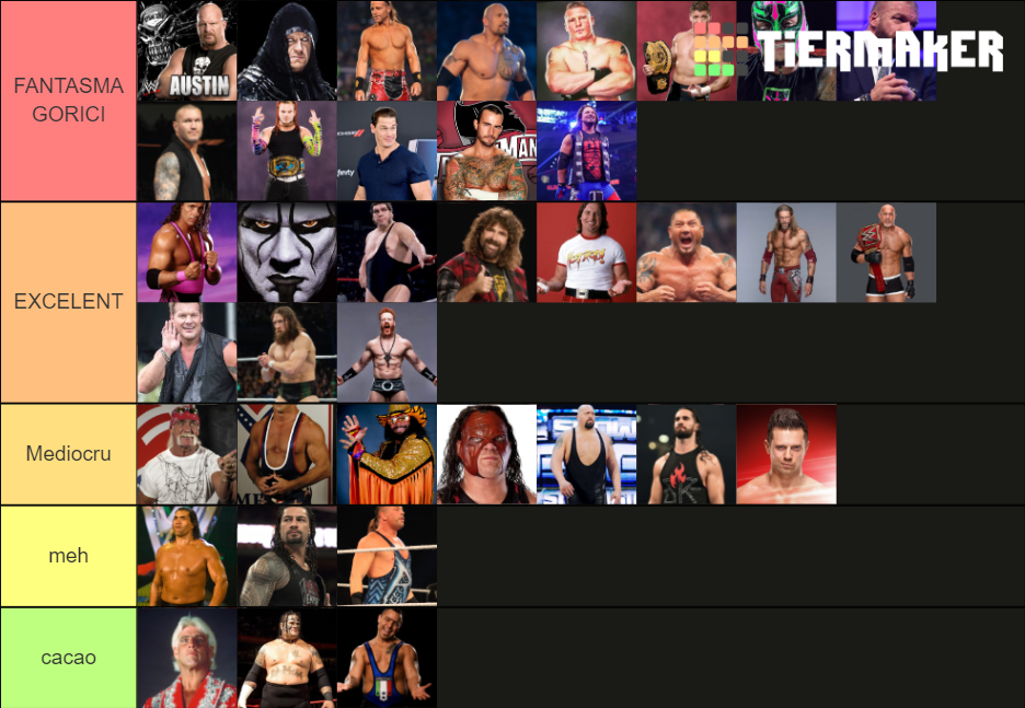 BEST WWE WRESTLERS OF ALL TIME Tier List (Community Rankings) - TierMaker