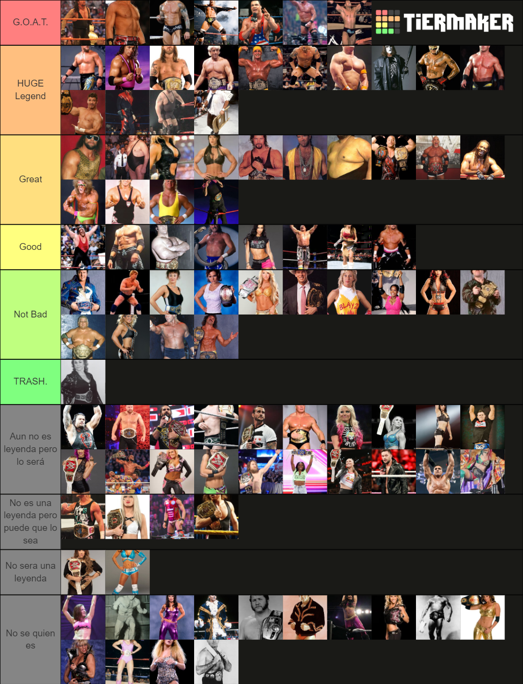 WWE legends ranking Tier List (Community Rankings) - TierMaker