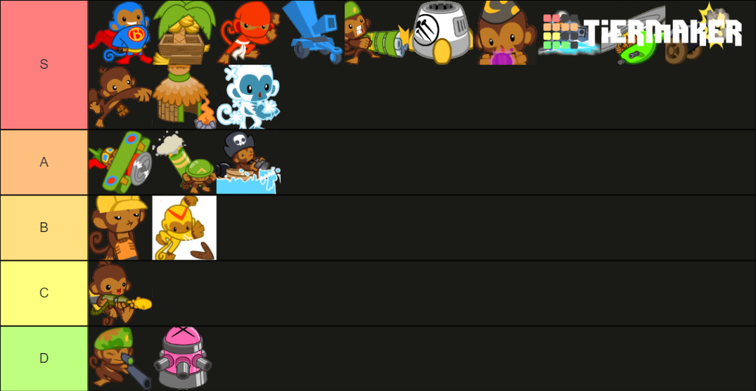 Bloons TD5 Tower Rankings Tier List (Community Rankings) - TierMaker