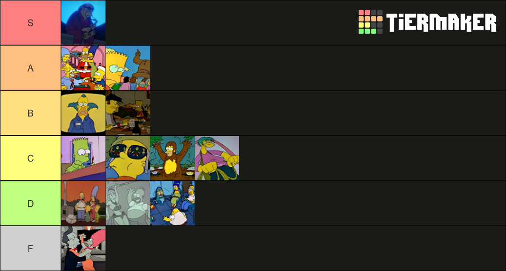 The Simpsons Season 1 Episodes Tier List (Community Rankings) - TierMaker