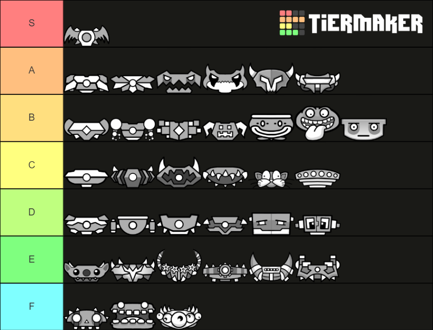 Geometry Dash UFOs but with nice square images Tier List (Community ...