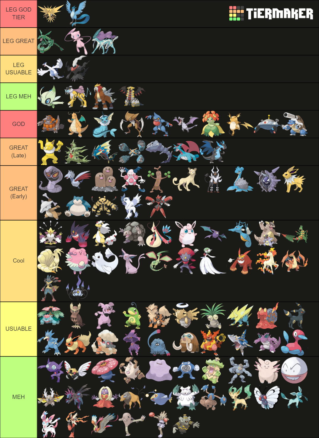 Pokemon Legends WC3 Tier List (Community Rankings) - TierMaker