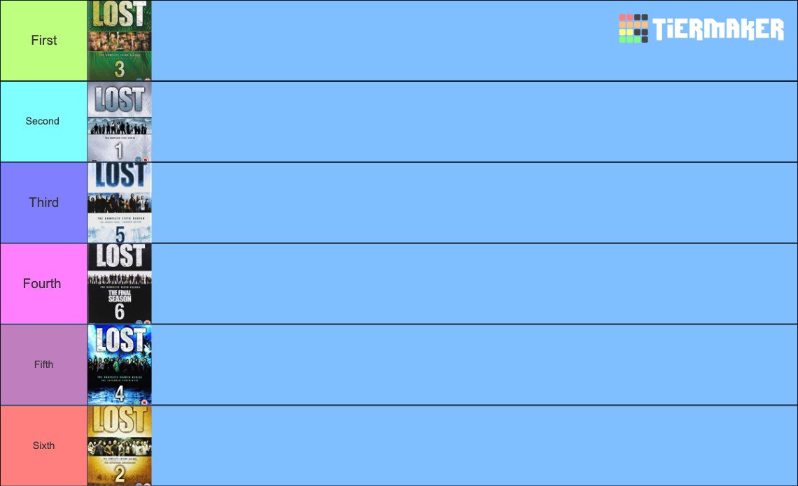 LOST seasons ranked Tier List (Community Rankings) - TierMaker