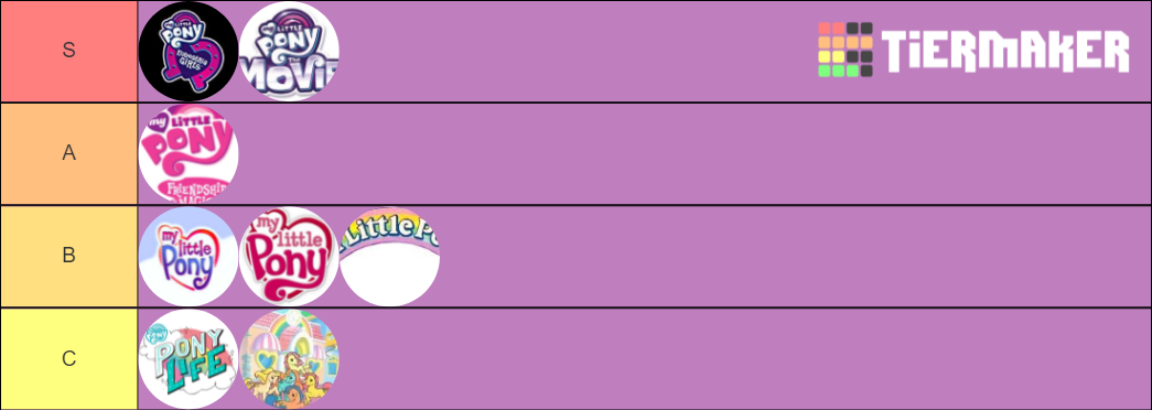 mlp generations Tier List (Community Rankings) - TierMaker