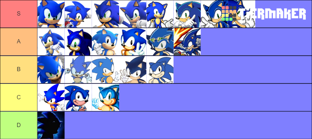 Sonic Designs Tier List (Community Rankings) - TierMaker
