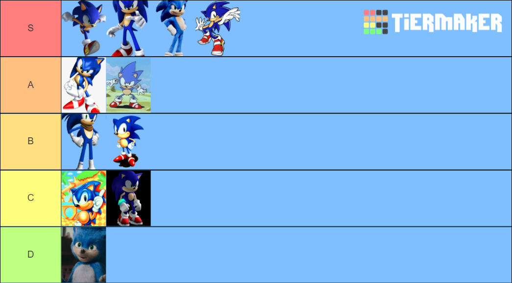 Sonic The Hedgehog Designs Tier List (Community Rankings) - TierMaker