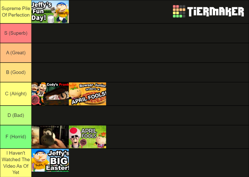 SML April Fools Specials Tier List (Community Rankings) - TierMaker